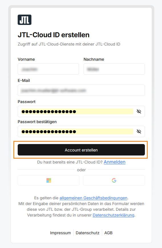 Im JTL-Hub anmelden – JTL-Guide