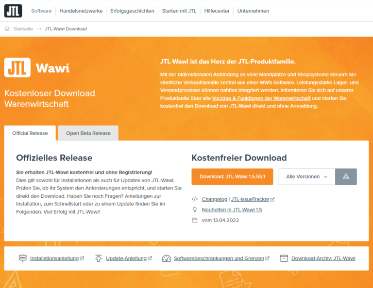 Installing JTL-Wawi on an individual workstation - Installing ERP ...