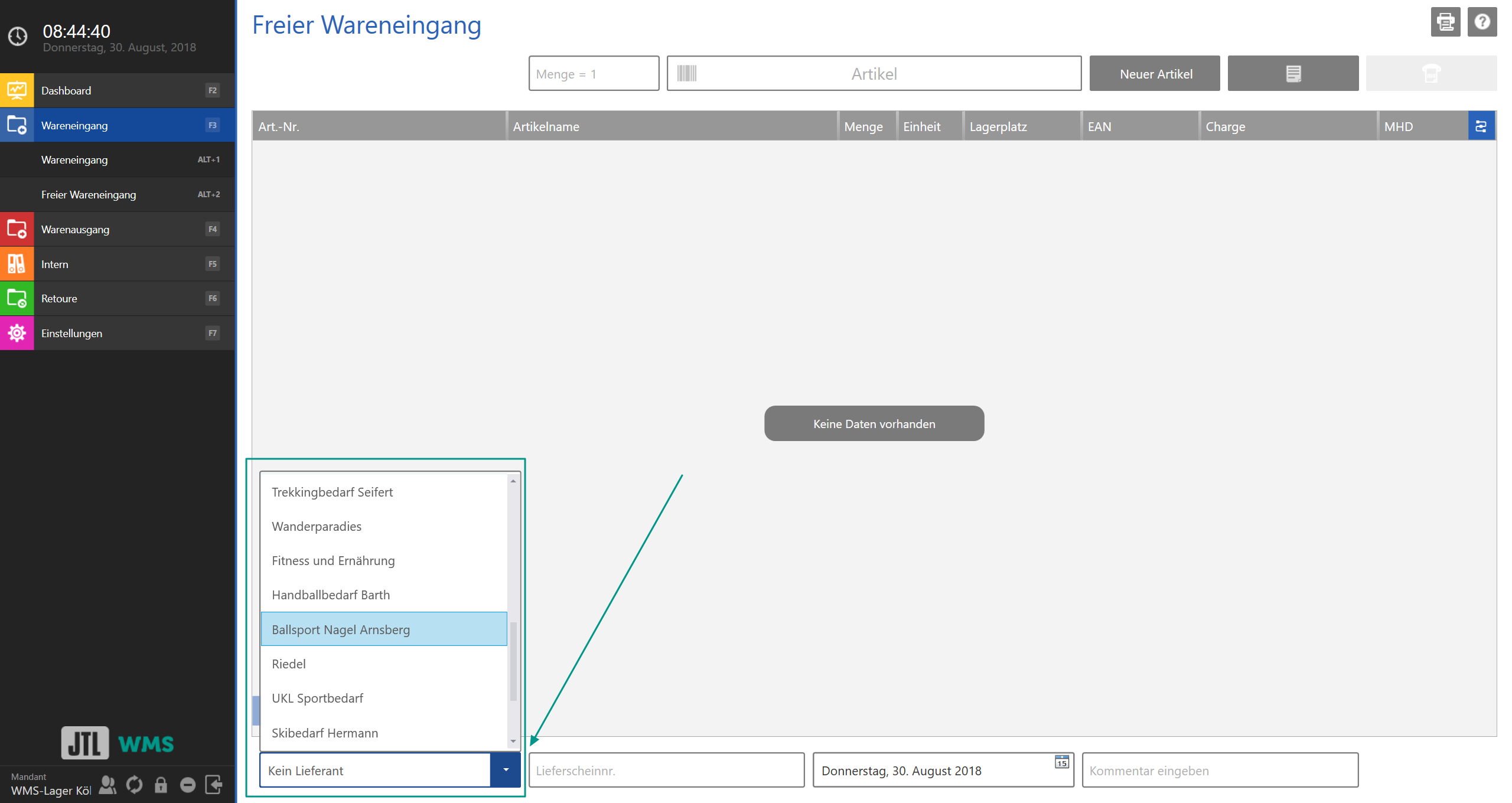Lieferantenbestellungen im Wareneingang anlegen – JTL-Guide