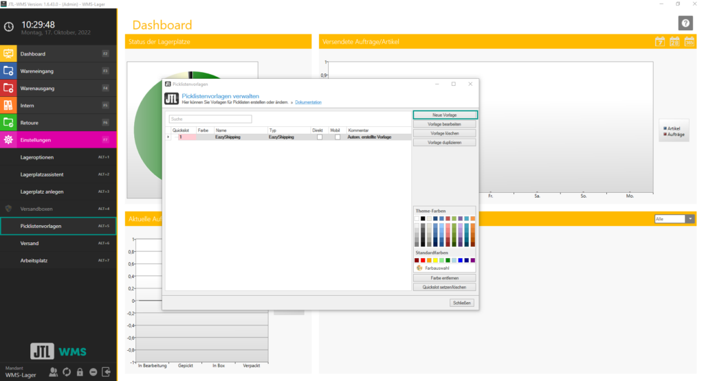 Picklistenvorlagen in JTL-WMS anlegen und bearbeiten – JTL-Guide