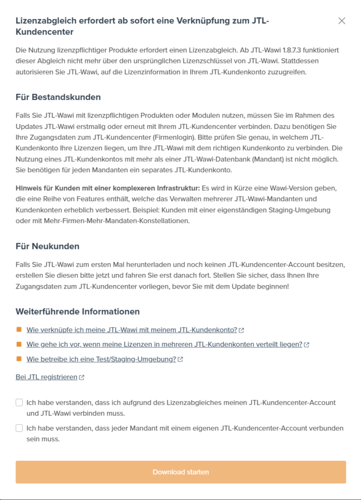 JTL-Wawi herunterladen - Dokumentation zum Download von JTL-Wawi
