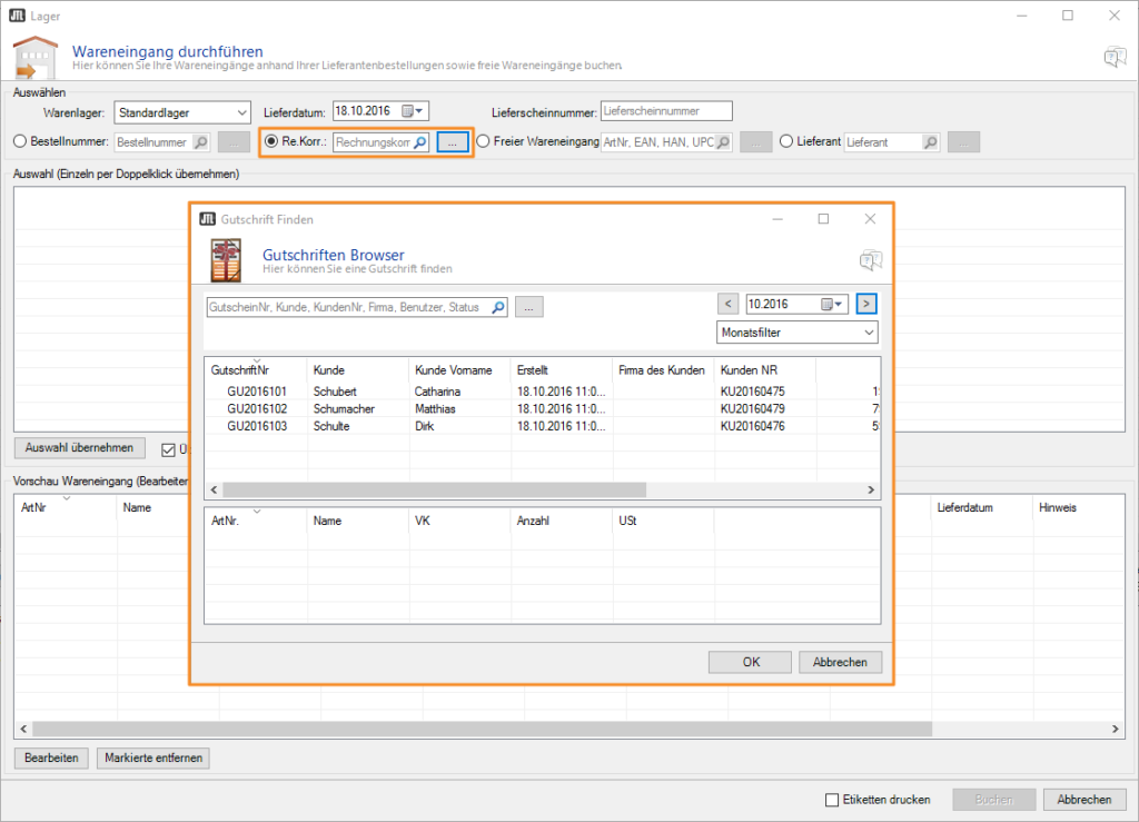 Wareneingang durchführen – JTL-Guide