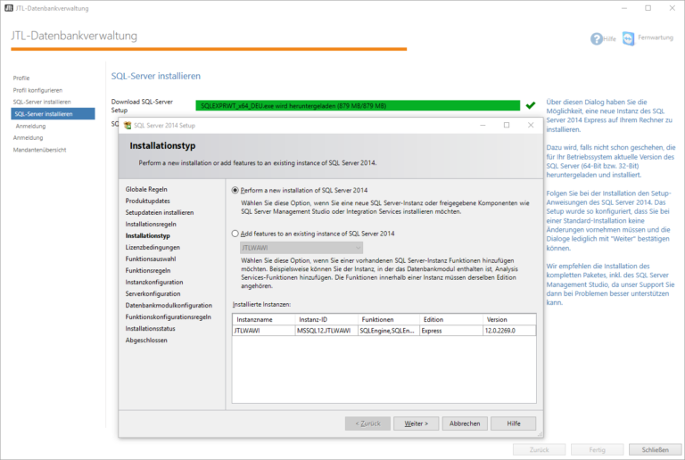 Installing JTL-Wawi on an individual workstation - Installing ERP system on a computer