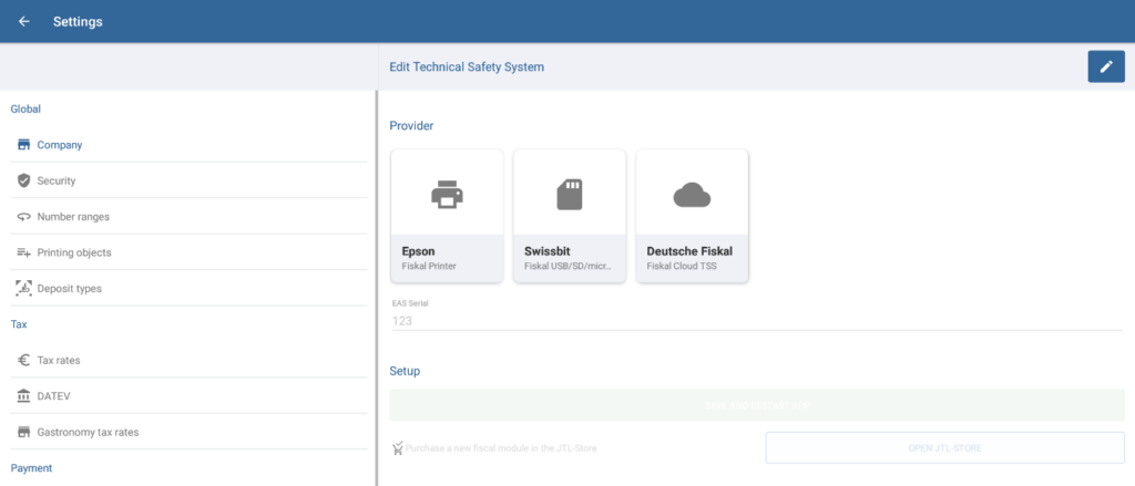 Detailed description: Technical Safety System (TSS) – JTL-Guide
