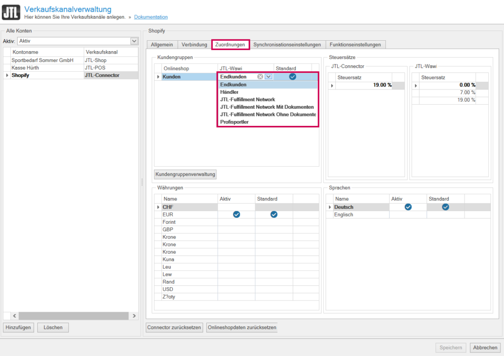 Shopify an JTL-Wawi anbinden – JTL-Guide