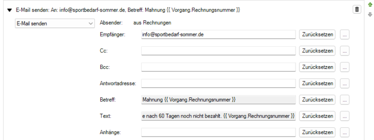 Workflow: Mahnungen – JTL-Guide